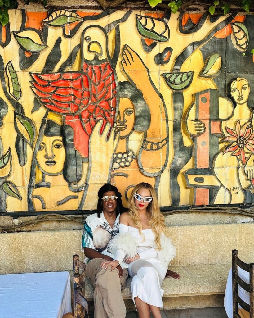Fashion Bomb Couple: Beyoncé Wore a White Feathered LaPointe Dress and ...